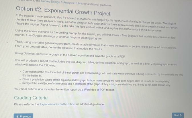 Solved Option #2: Exponential Growth ProjectIn the popular | Chegg.com