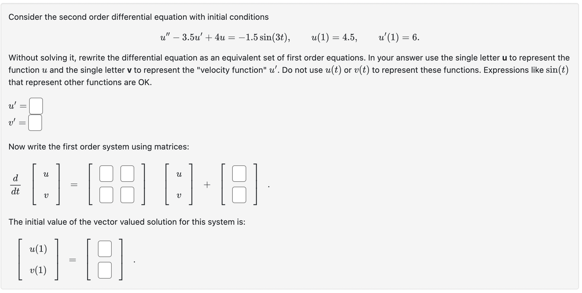 Solved Consider the second order differential equation with | Chegg.com