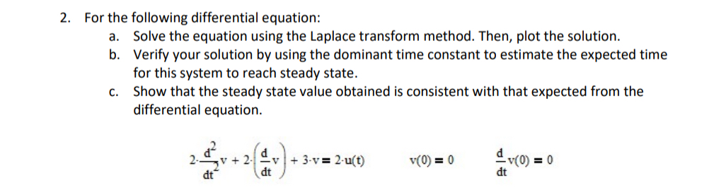 Solved Solve using python. For the following differential | Chegg.com