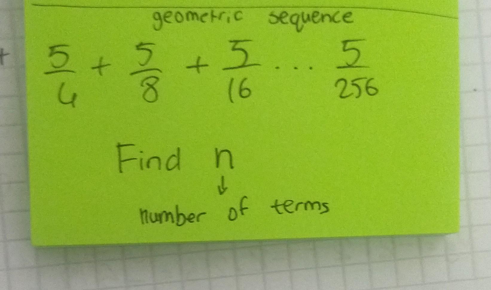 Solved 65+85+165⋯2565 Find n number of terms | Chegg.com