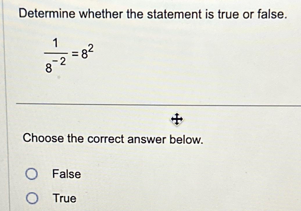 Solved Determine whether the statement is true or | Chegg.com