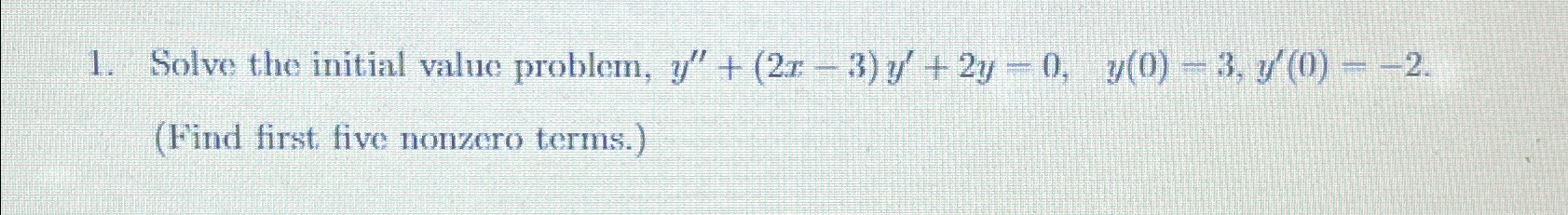 Solved Solve the initial value problem, | Chegg.com