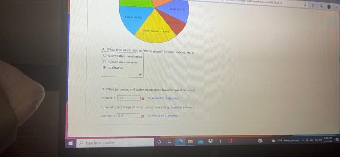 MY NOTES PRACTICE The following ple chart shows the | Chegg.com