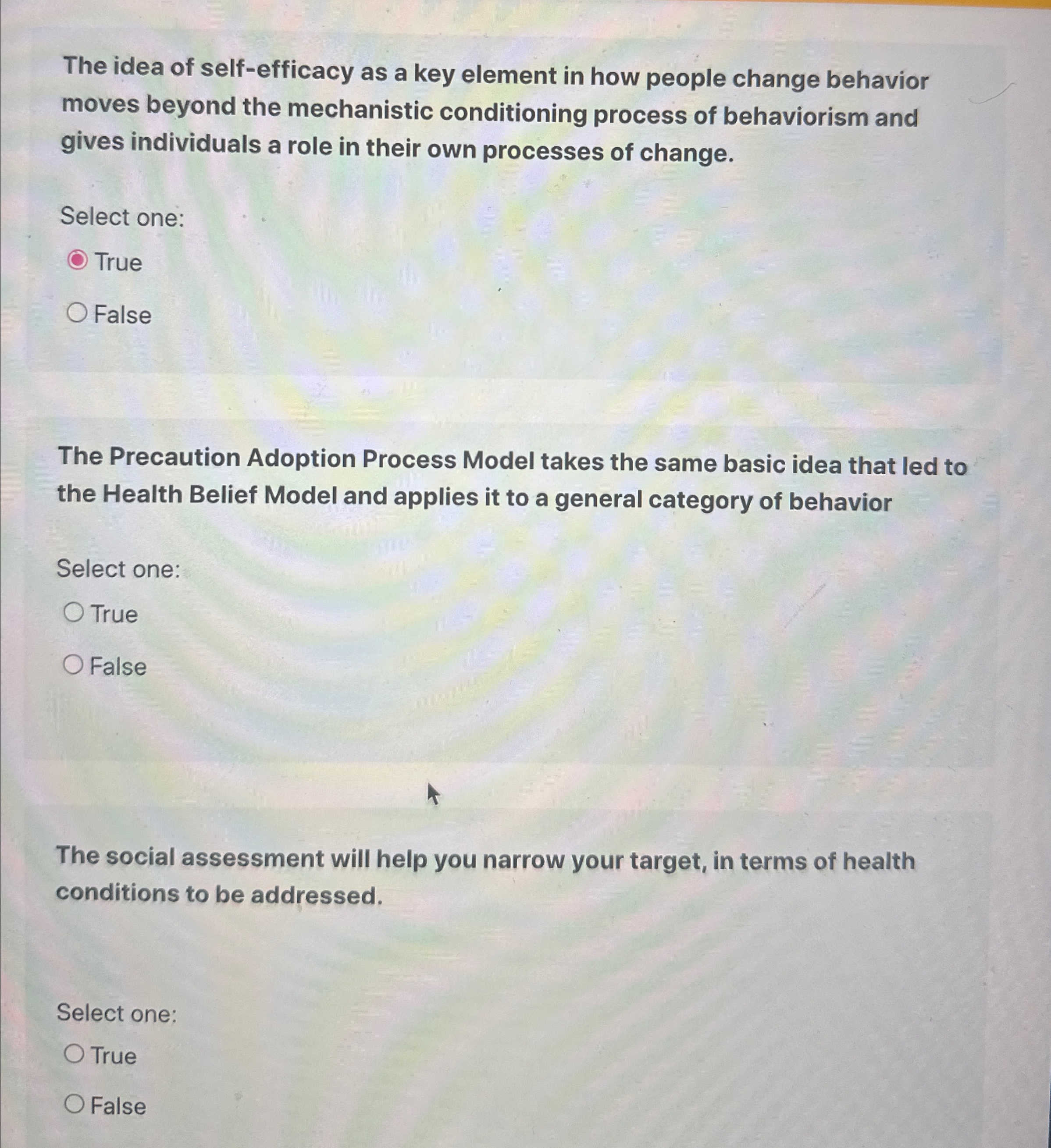 Solved The idea of self-efficacy as a key element in how | Chegg.com