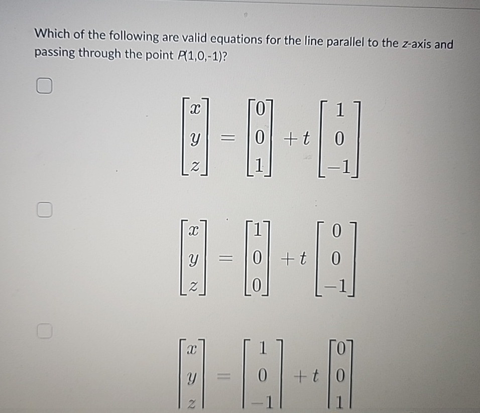 Solved Which of the following are valid equations for the | Chegg.com