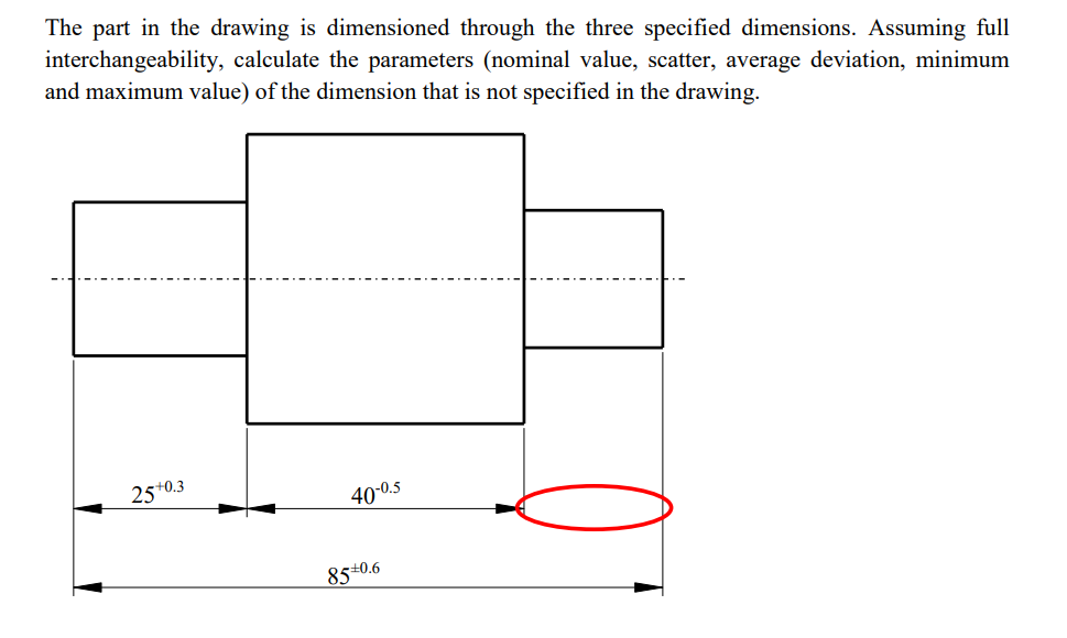 Solved The part in the drawing is dimensioned through the | Chegg.com