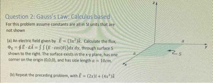 Solved Question 2: Gauss's Law: Calculus based For this | Chegg.com