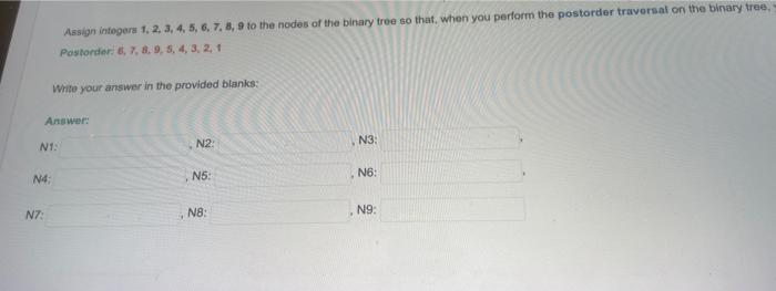 Solved Consider the following binary tree: N1 N2 N3 N4 N6 N5 | Chegg.com