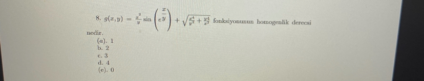 Solved g(x,y)=x2ysin(exy)+x4y2+y4x22 ﻿fonksiyonunun | Chegg.com