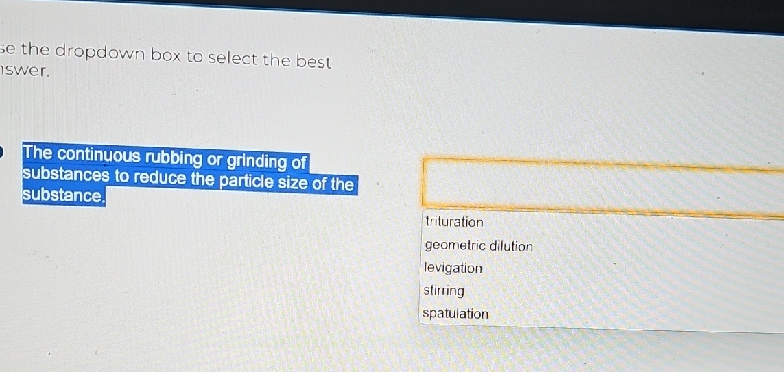 Solved se the dropdown box to select the bestiswer.The | Chegg.com