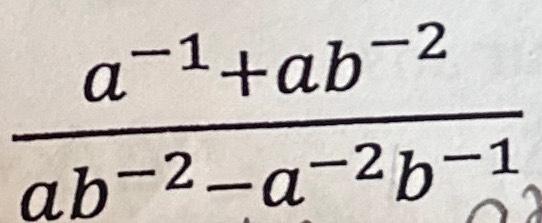 Solved a-1+ab-2ab-2-a-2b-1 | Chegg.com
