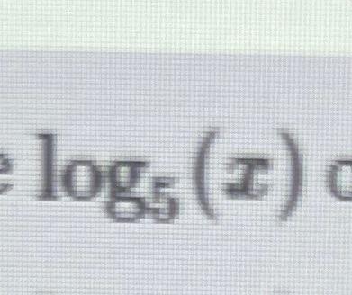 Solved log5(x) | Chegg.com