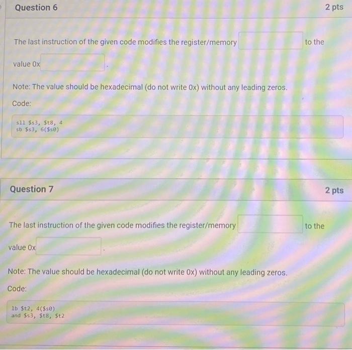 Solved For the next 5 questions, use the following register | Chegg.com