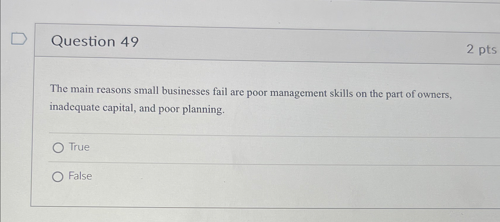 Solved Question 492 ptsThe main reasons small businesses | Chegg.com Solved Question 492 ptsThe main reasons small businesses | Chegg.com