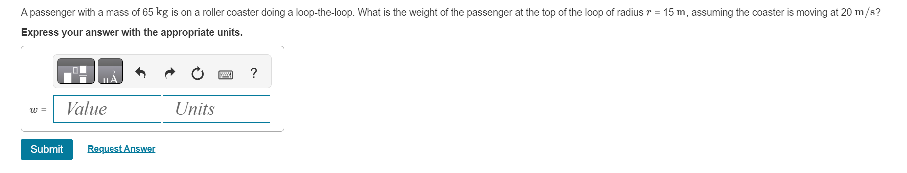 Solved A passenger with a mass of 65kg ﻿is on a roller | Chegg.com