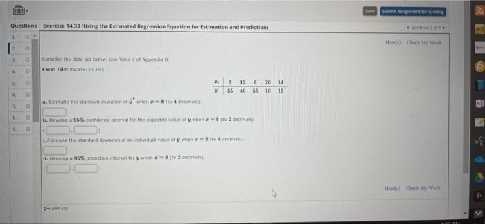 Solved Questions Exercise 14.33 (Using the Estimated | Chegg.com