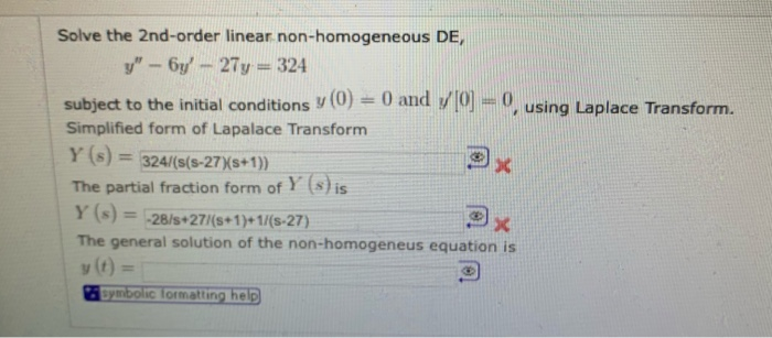 Solved Solve the 2nd-order linear non-homogeneous DE y" - | Chegg.com