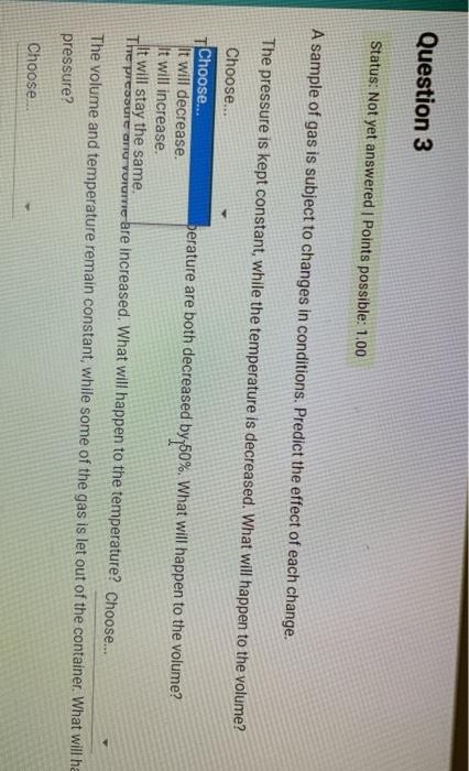 Solved Question 3 Status: Not yet answered | Points | Chegg.com