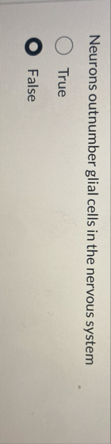 Solved Neurons outnumber glial cells in the nervous | Chegg.com