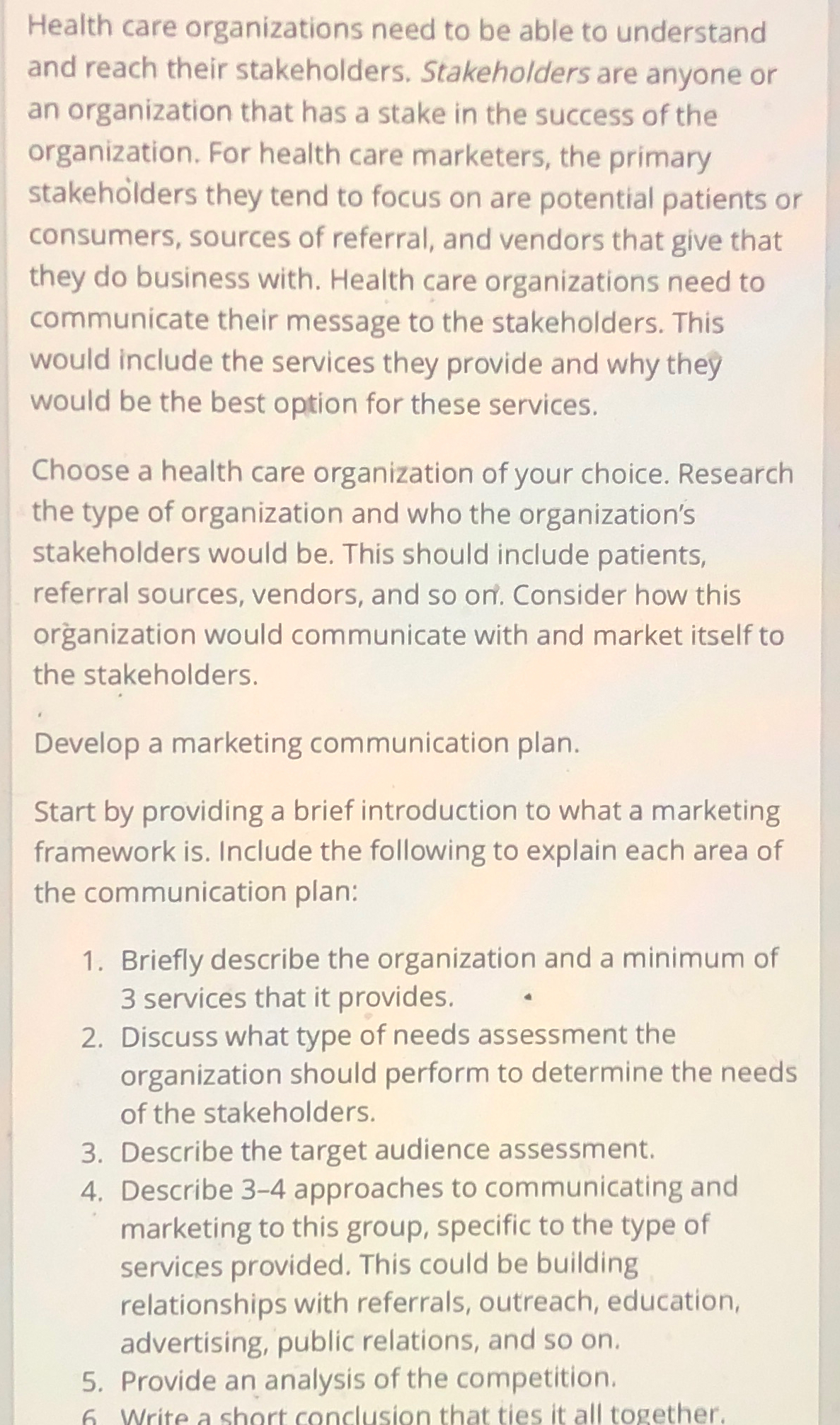 Solved Health care organizations need to be able to | Chegg.com