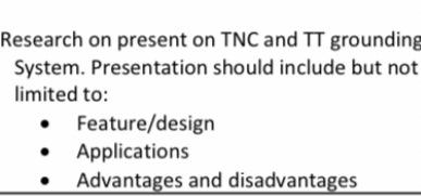 Solved Research on present on TNC and TT grounding System. | Chegg.com