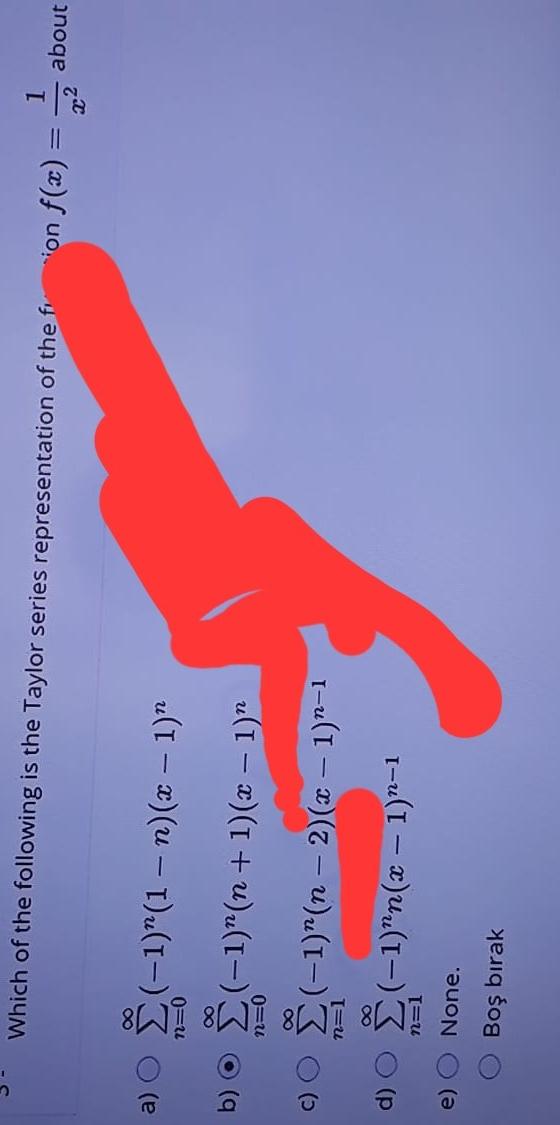 Solved Which of the following is the Taylor series | Chegg.com