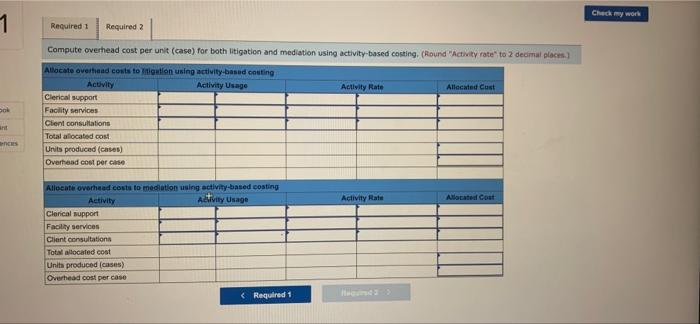 Solved Exercise 17-24 (Algo) Activity-based costing for a | Chegg.com