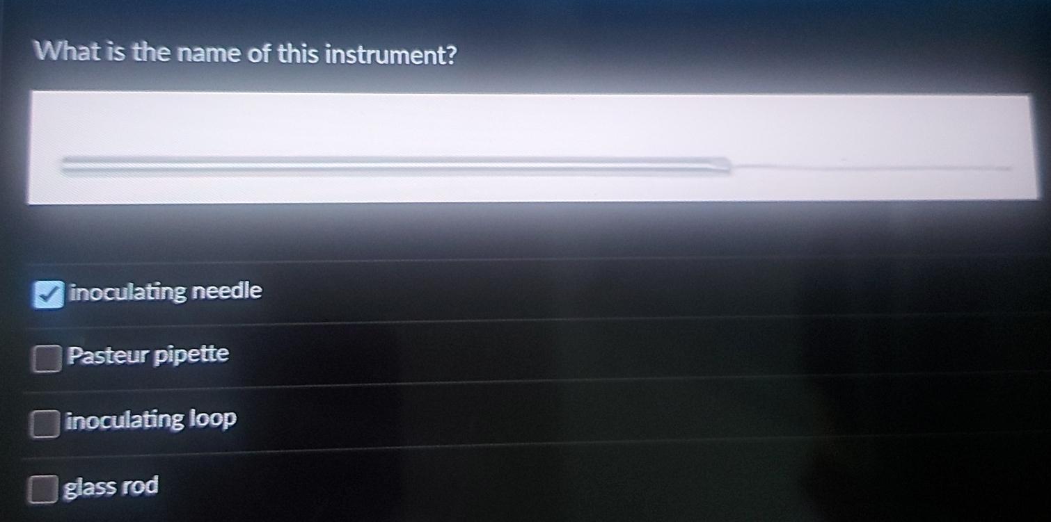 Solved What is the name of this instrument?inoculating | Chegg.com