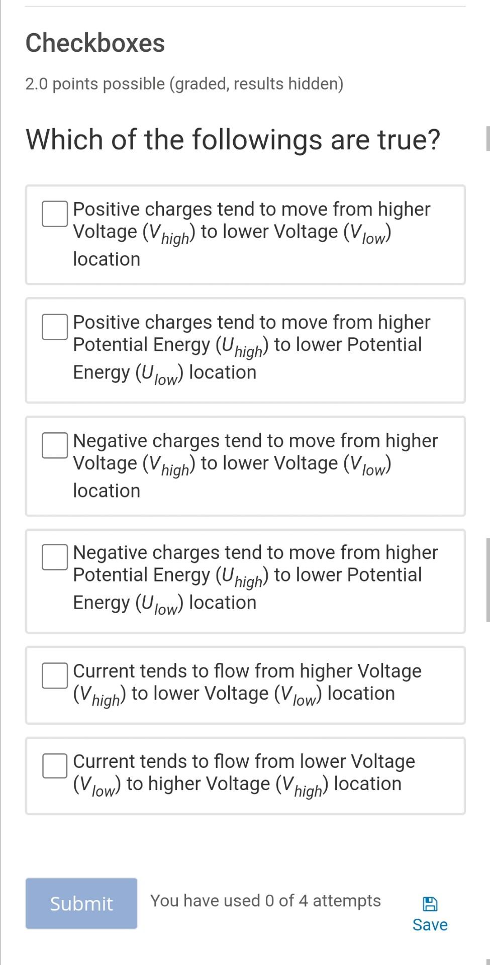 Solved Checkboxes 2.0 points possible (graded, results | Chegg.com