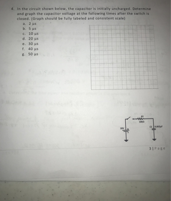 Solved 4. In the circuit shown below, the capacitor is | Chegg.com