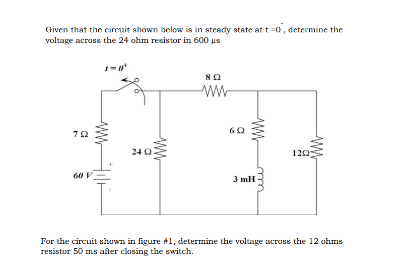 Solved Given that the circuit shown below is in steady state | Chegg.com