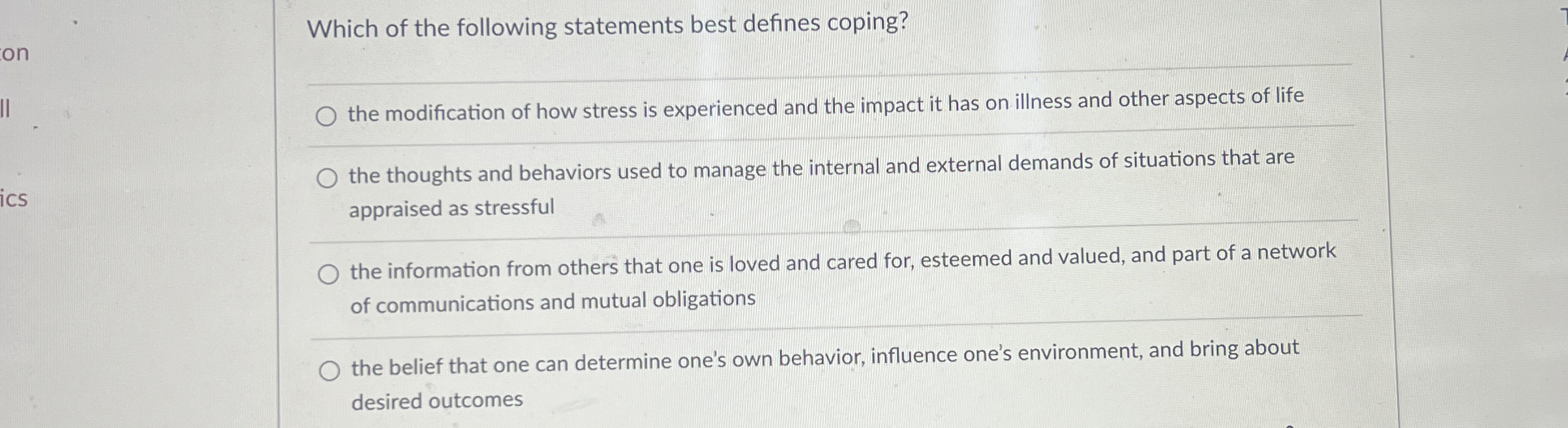 Solved Which of the following statements best defines | Chegg.com