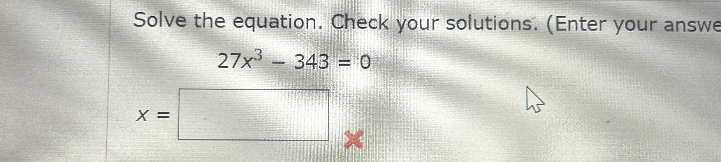 Solved Solve the equation. Check your solutions. (Enter your | Chegg.com