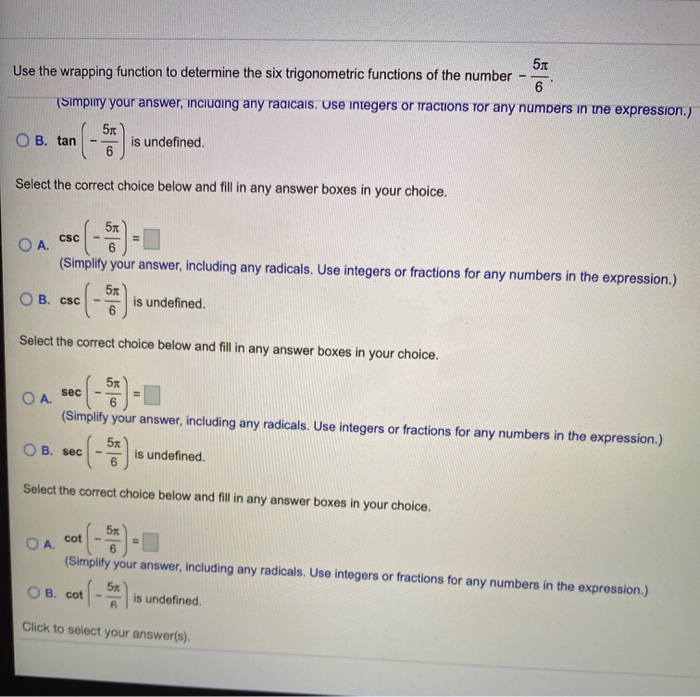 Solved Use the wrapping function to determine the six | Chegg.com
