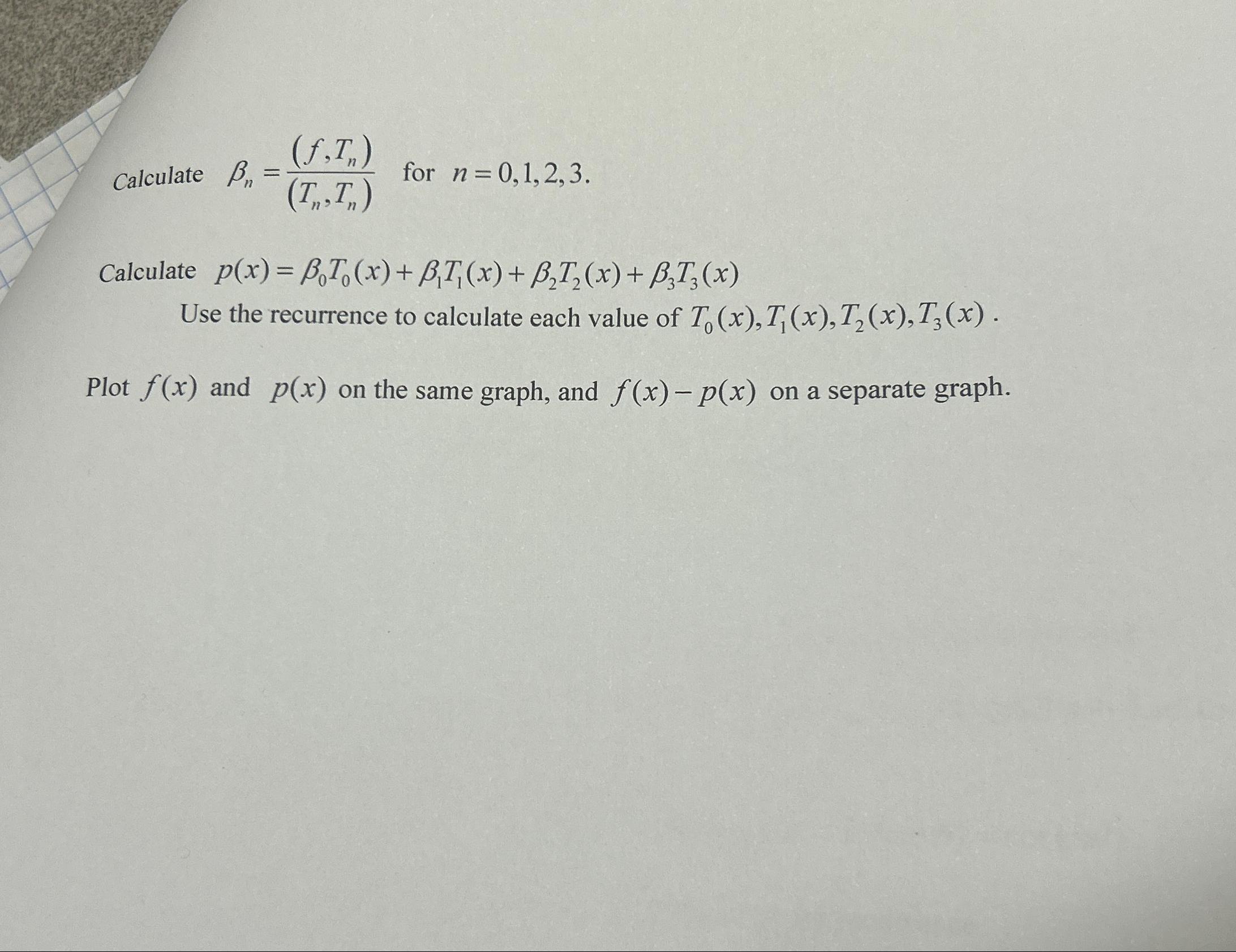 Polynomial approximation by least squares | Chegg.com