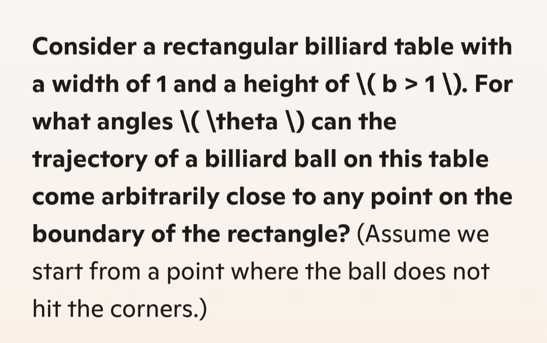 Solved Consider a rectangular billiard table witha width | Chegg.com