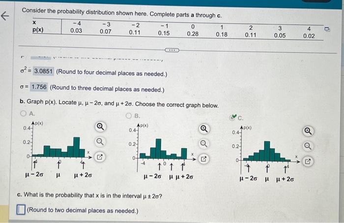 Solved Consider the probability distribution shown here. | Chegg.com