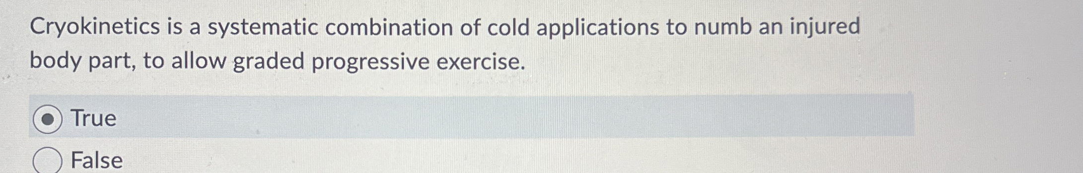 Solved Cryokinetics is a systematic combination of cold | Chegg.com