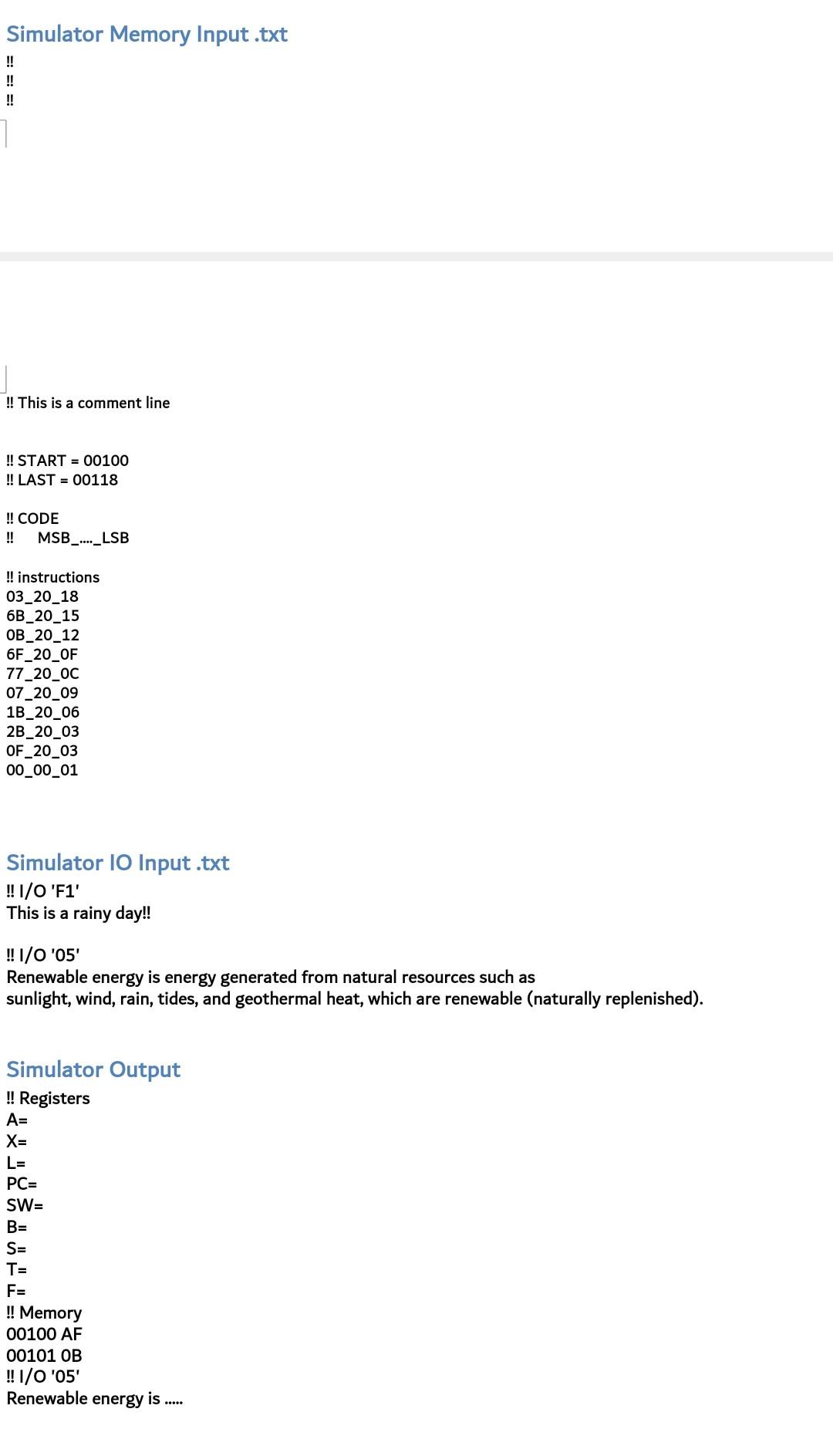 Solved SIC/XE Simulator 1. Introduction In this project, you | Chegg.com