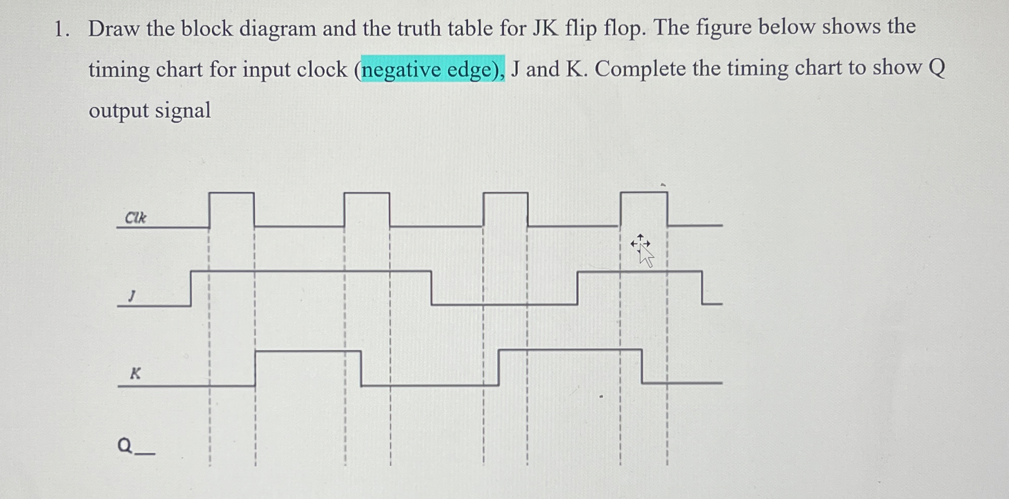 Solved Draw the block diagram and the truth table for JK | Chegg.com