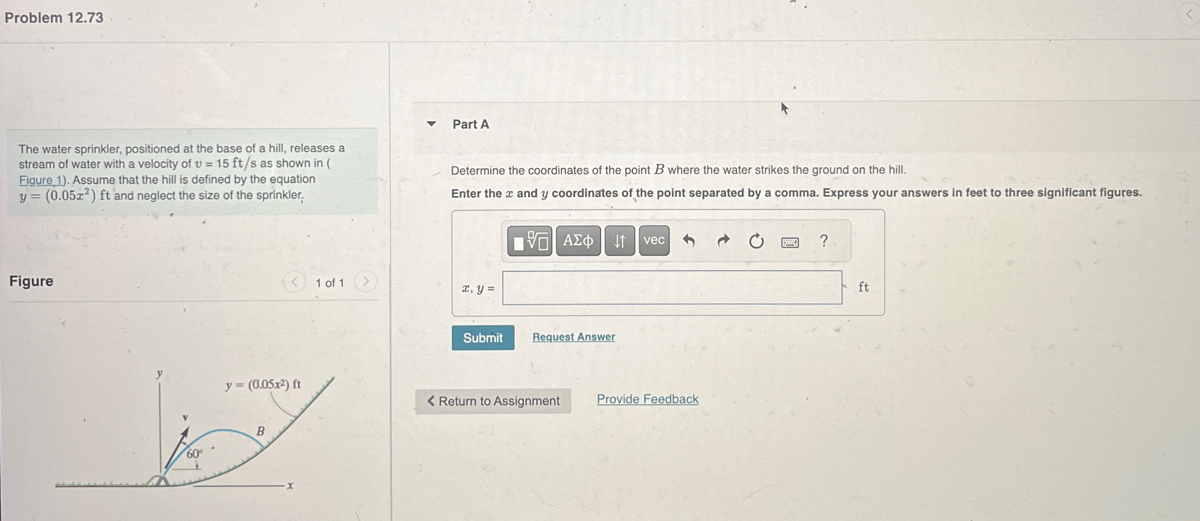Solved Problem 12.73The water sprinkler, positioned at the | Chegg.com
