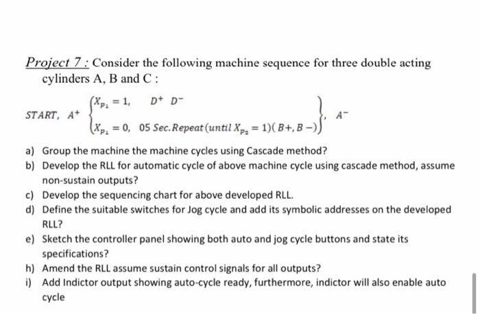 Project 4 : Consider the following machine sequence | Chegg.com