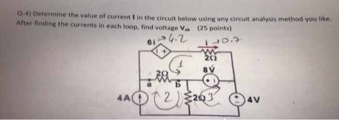 Solved determine the value of current I in the circuit below | Chegg.com
