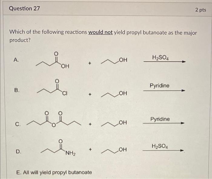 Solved Question 27 2 pts Which of the following reactions | Chegg.com