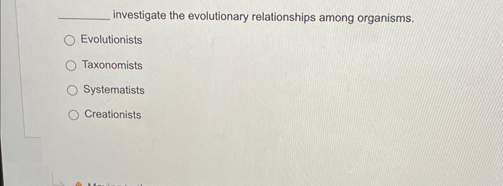 Solved investigate the evolutionary relationships among | Chegg.com