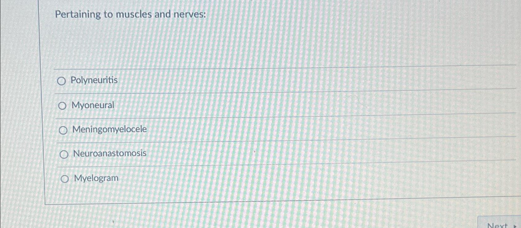 Solved Pertaining to muscles and | Chegg.com