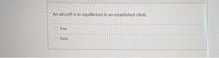 Solved An aircraft is in equilibrium in an established | Chegg.com