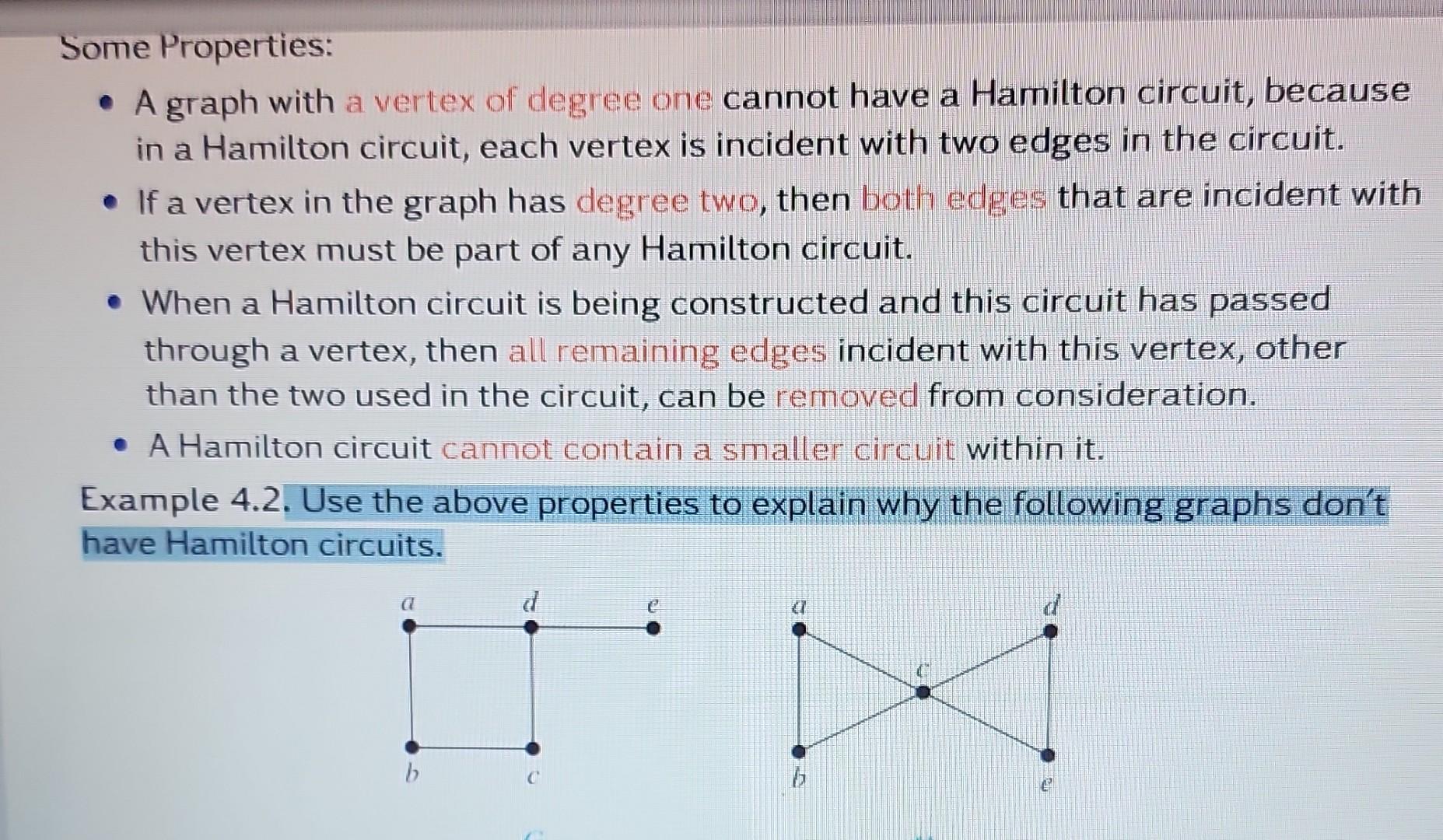 Solved Some Properties: - A graph with a vertex of degree | Chegg.com