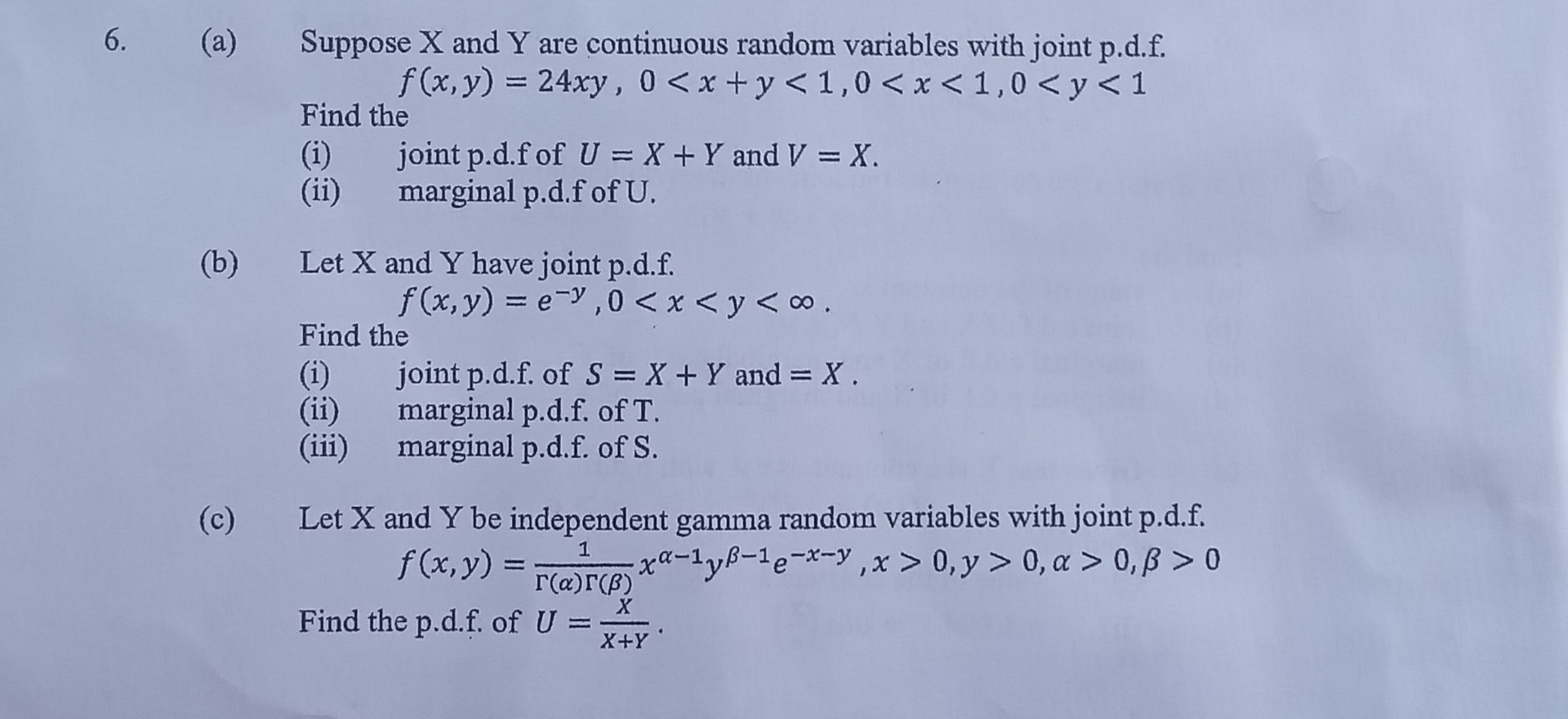 Solved (a) ﻿Suppose x ﻿and Y ﻿are continuous random | Chegg.com