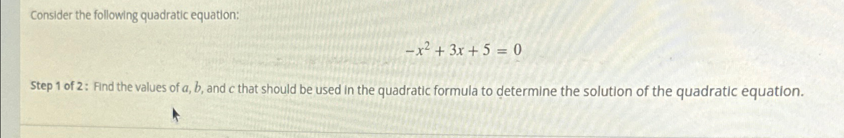 Solved Consider the following quadratic | Chegg.com